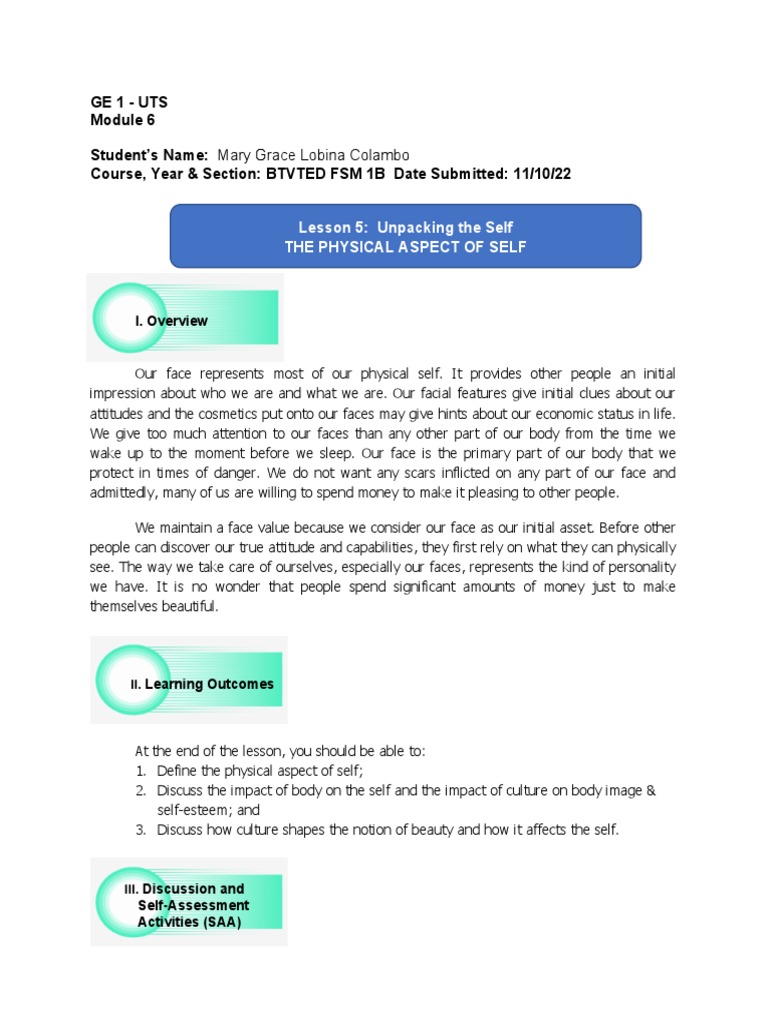 Module 6. UTS | PDF | Self Esteem | Perception