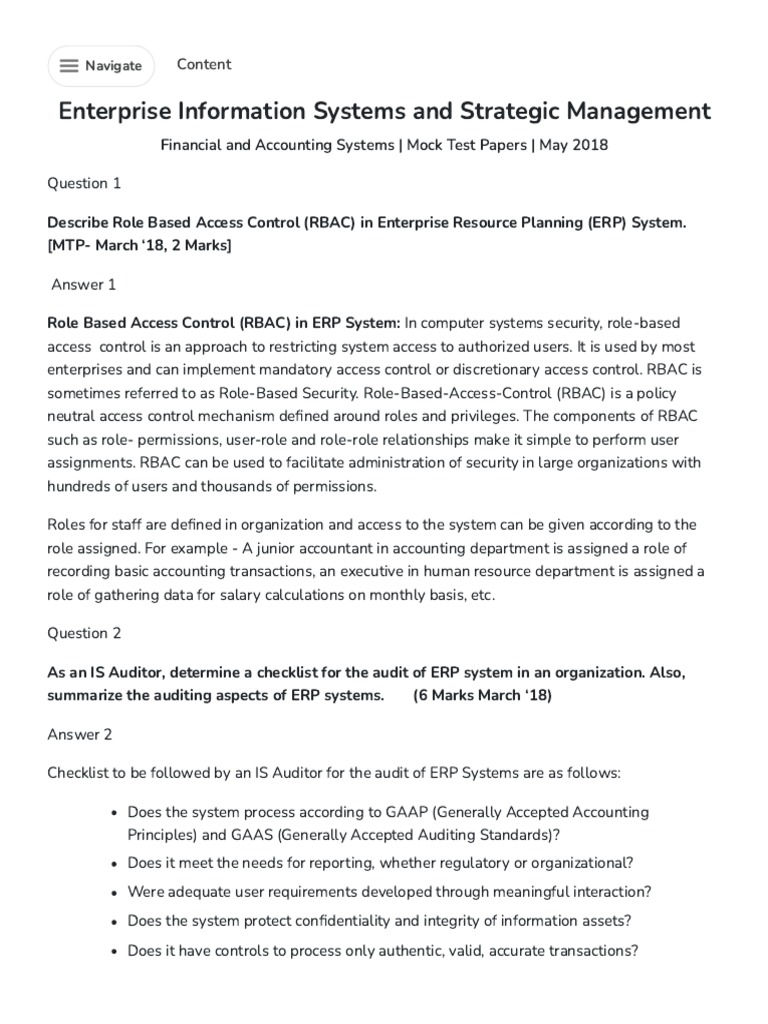 Enterprise Information Systems and Strategic Management: Content ...