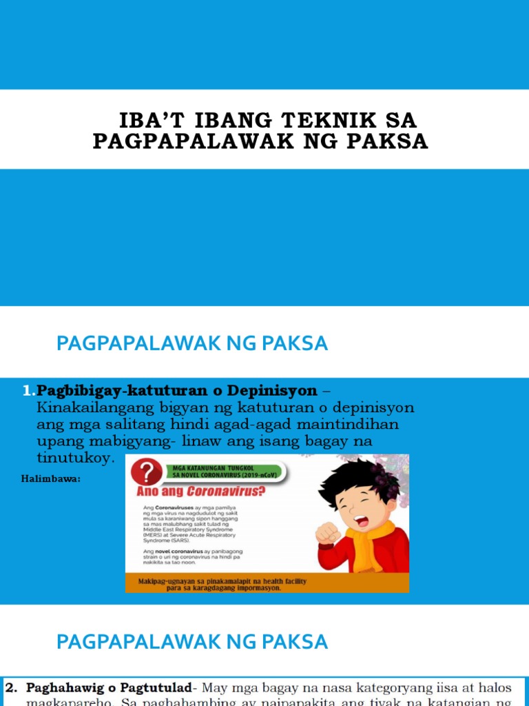 Iba't Ibang Teknik Sa Pagpapalawak NG Paksa | PDF