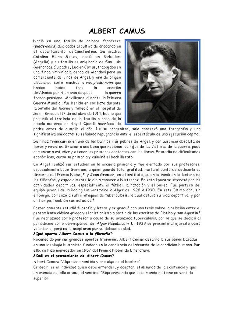 Albert Camus | PDF | Albert Camus