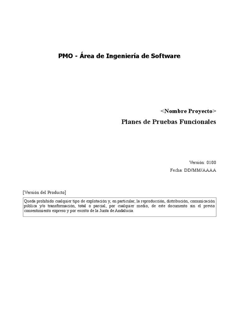 Plan Pruebas Funcionales-PMO-IngSW | PDF | Software | Ingeniería de software