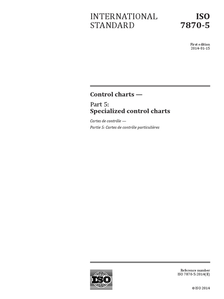 ISO 7870 5 Ver 2014 - Control Charts 5 | PDF | International ...