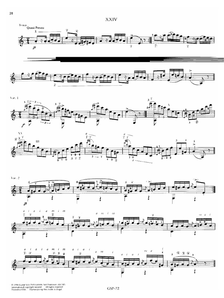 Capricho 24 Paganini-Eliot Fisk | PDF