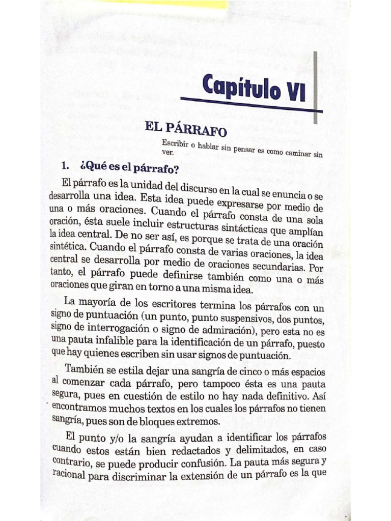 Estructura y función del párrafo | PDF | Oración (Lingüística) | Puntuación