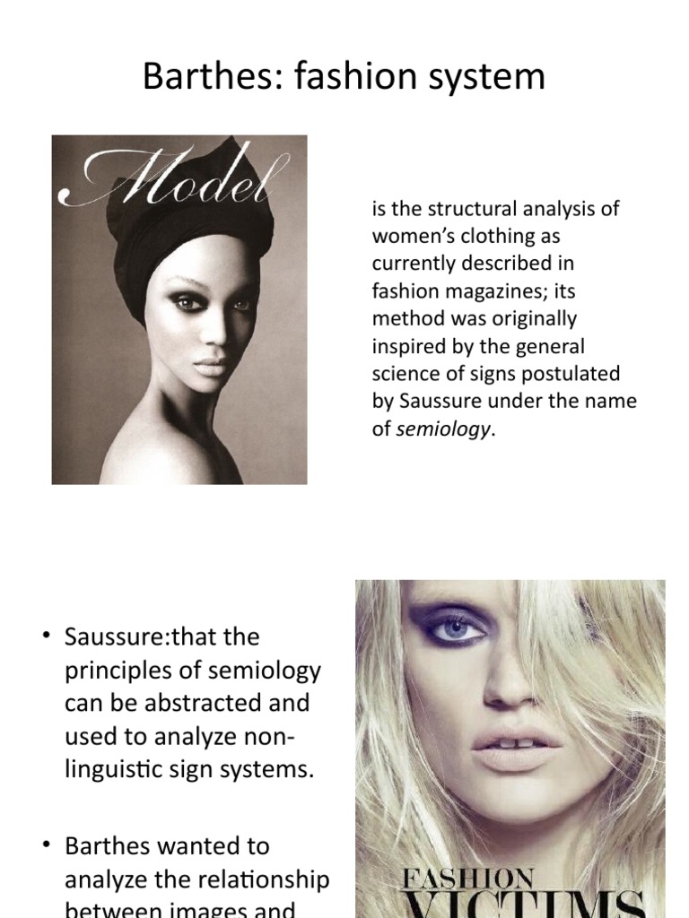 Roland Barthes & Fashion | PDF | Semiotics | Cognitive Science