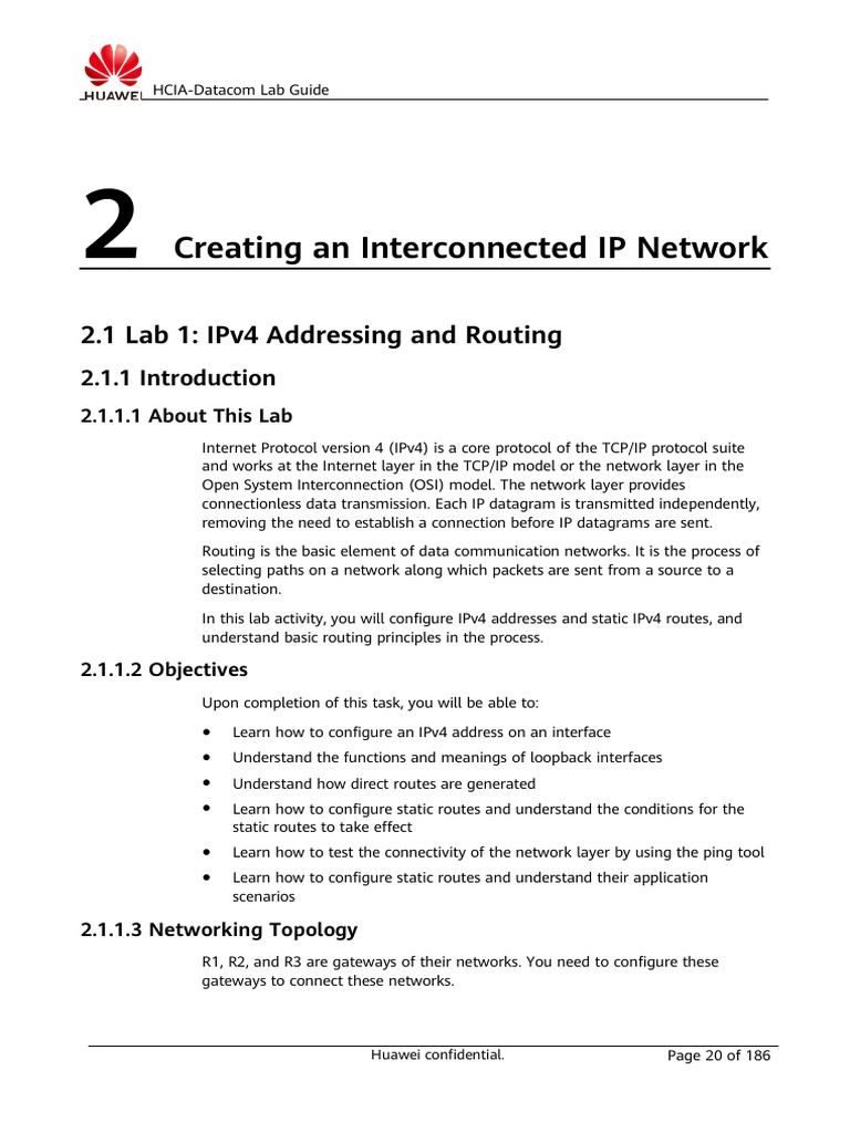 Lab2 - Static Routing-eNSP | PDF | Internet Protocol Suite | Computer Network