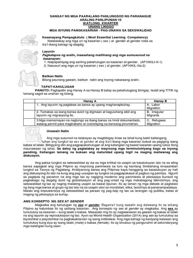 AP Grade10 Quarter3 Module Week1 | PDF