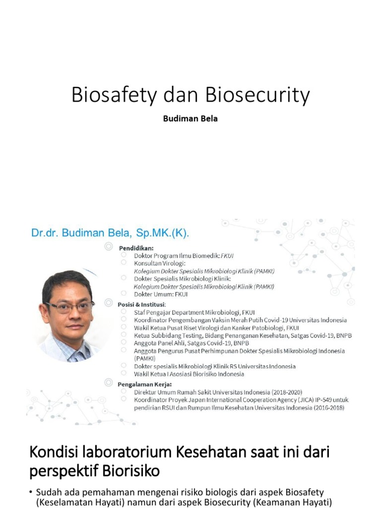 Biosafety Dan Biosecurity | PDF | Sains & Matematika