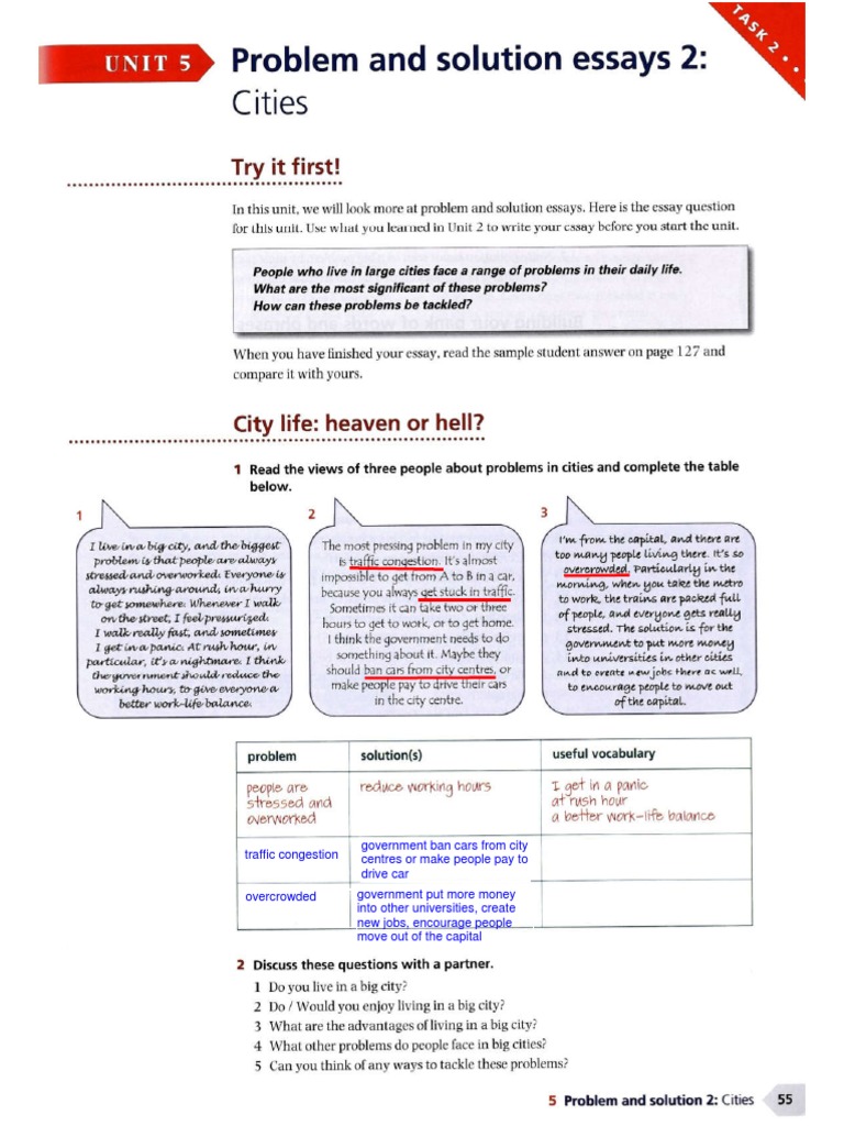 Problem - Solution Essay Practice | PDF | Cost Of Living | Traffic ...