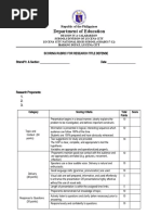 Validation Sheet For Research Questionnaire | PDF