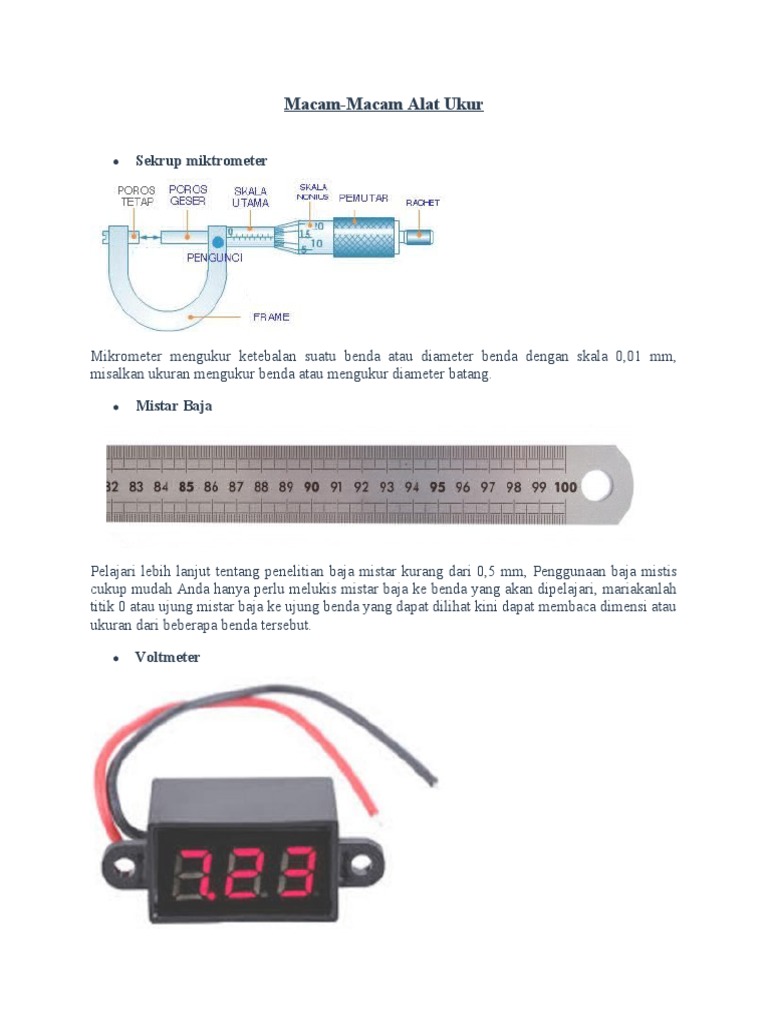 Macam Macam Alat Ukur | PDF