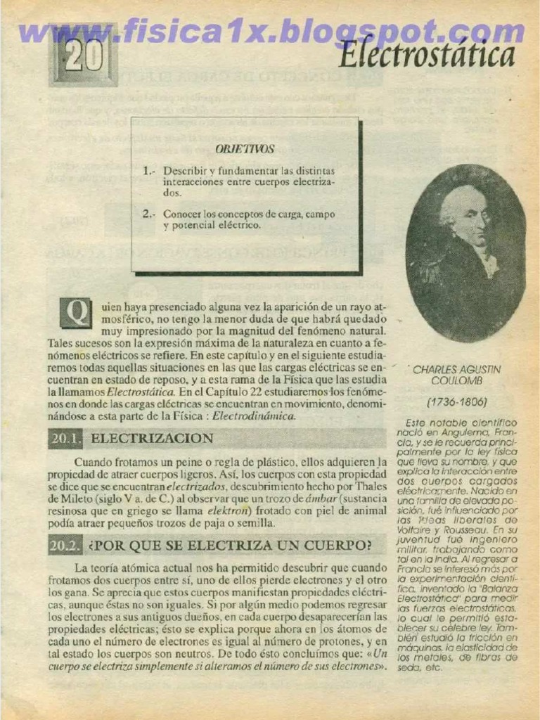 Electrostática - Teoría y Problemas | PDF | Electrostática | Física atómica