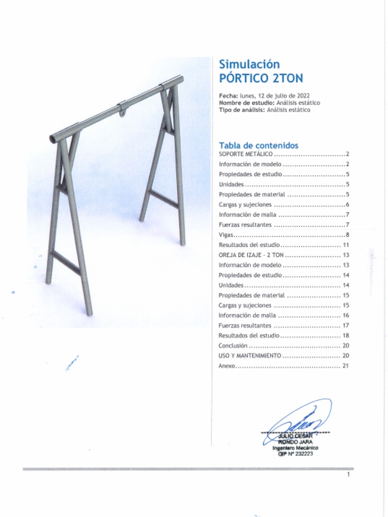 Pórtico 2ton-Validado | PDF