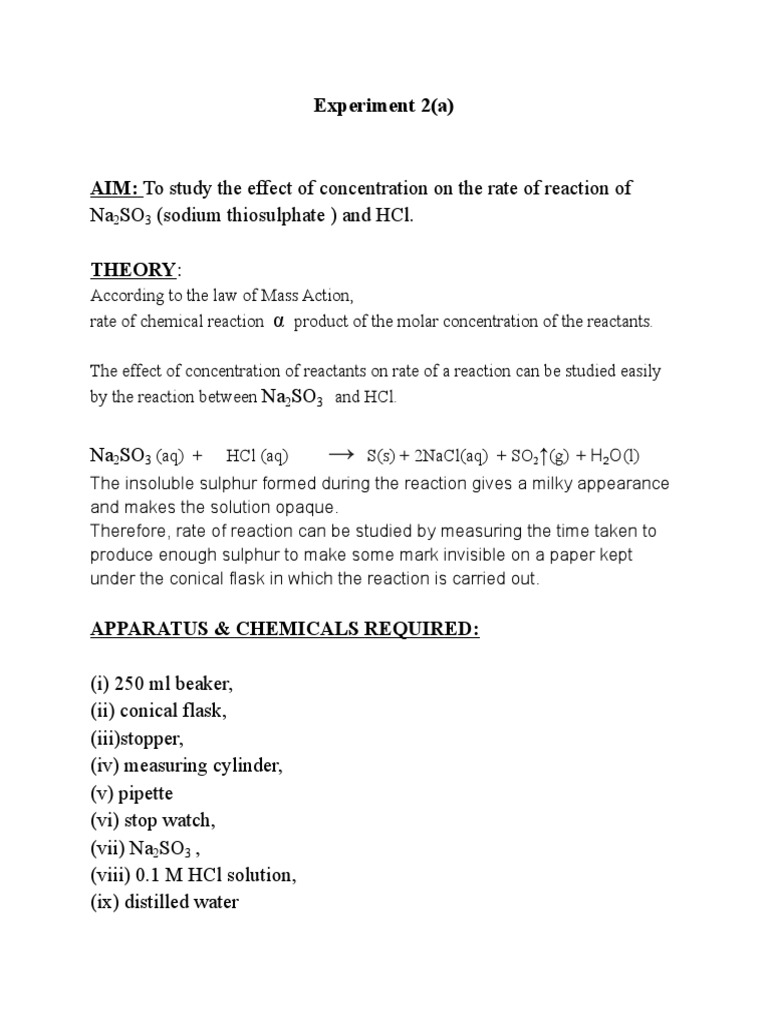 Exp 2 A | PDF | Physical Chemistry | Physical Sciences