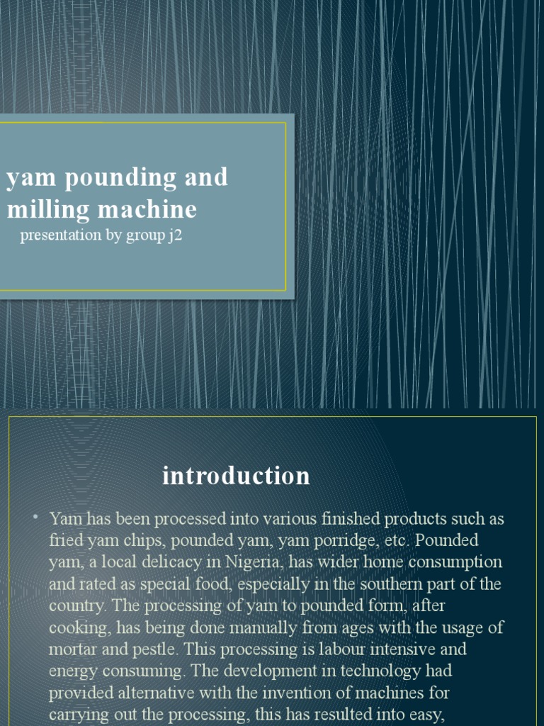 Yam Pounding Machine Overview | PDF | Machines | Steel