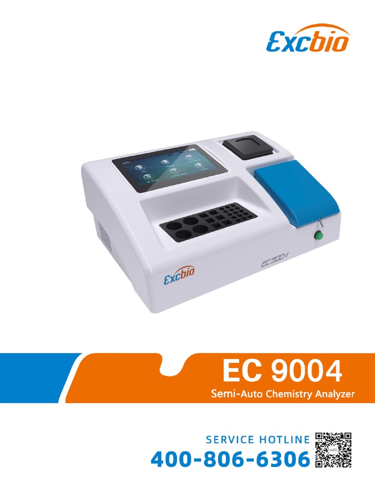 Brochure EC9004 Semi Auto Chemistry Analyzer Excbio | PDF