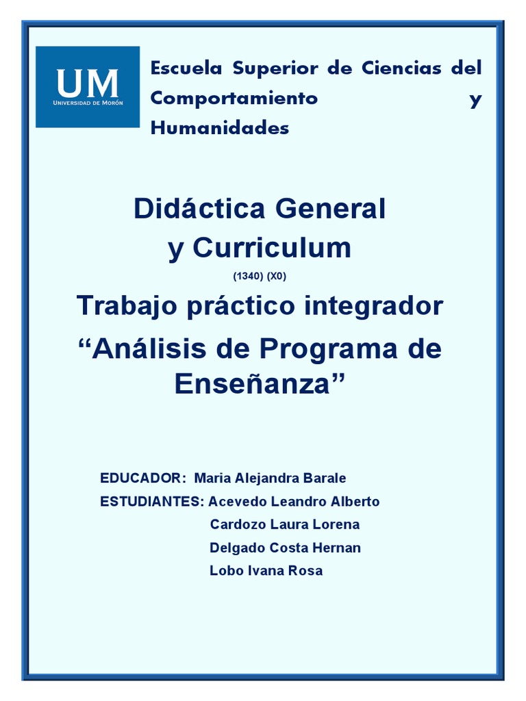 TP FINAL Analisis de Programa | PDF | Plan de estudios | Propiedad