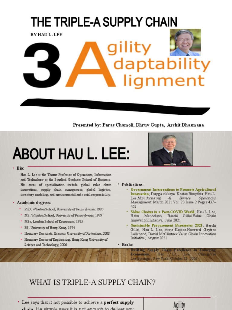 Understanding the Triple-A Supply Chain | PDF | Supply Chain | Economies