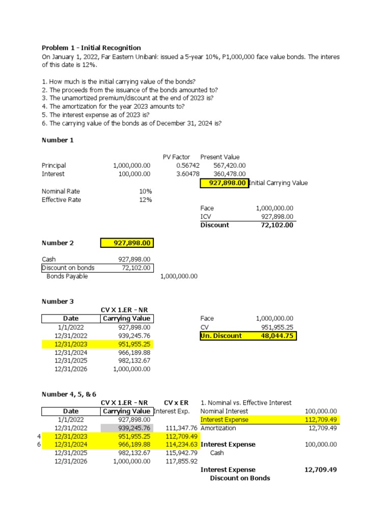 Reviewer - Bonds Payable | PDF | Bonds (Finance) | Book Value