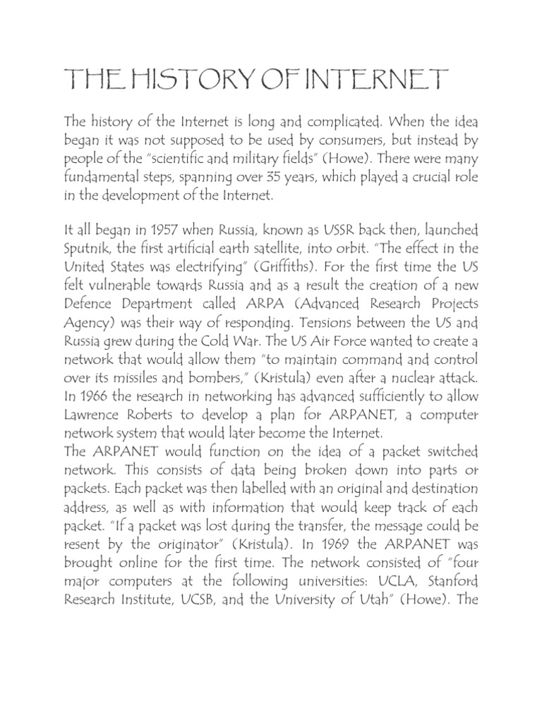 The History of Internet | PDF