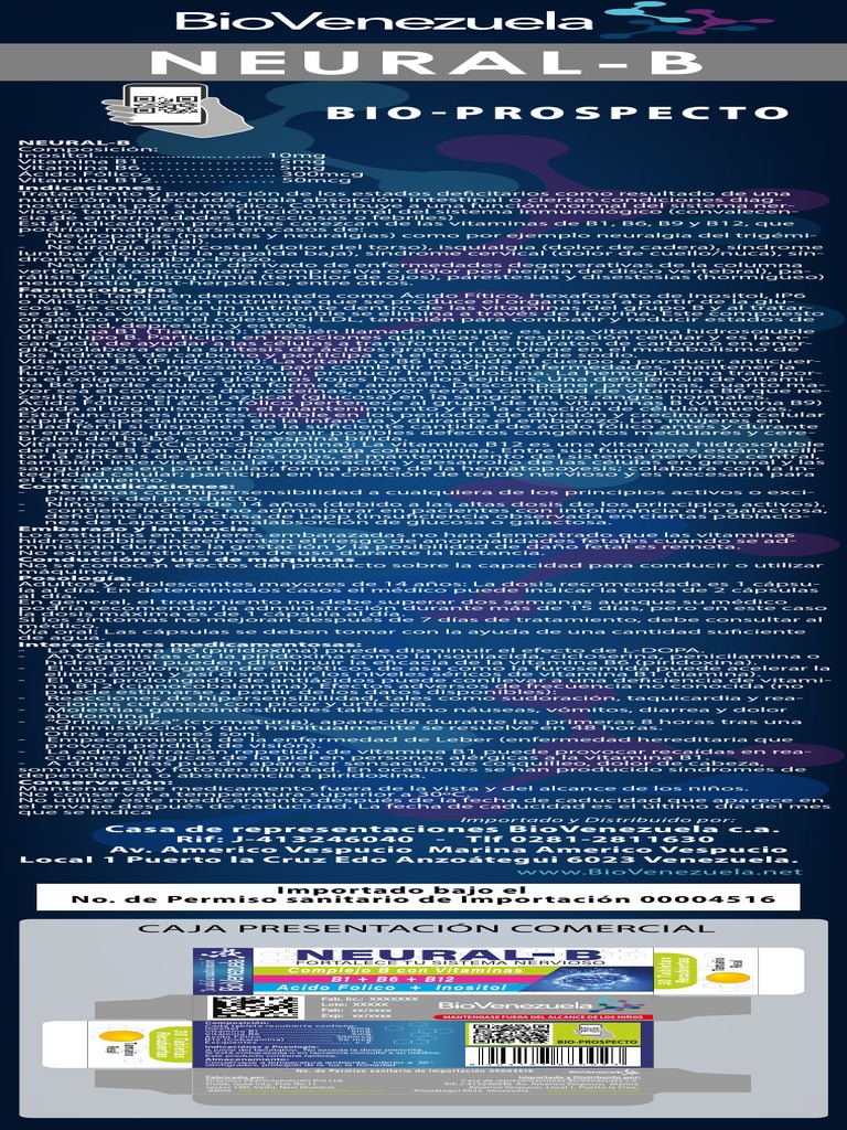NEURAL-B Bio-Prospecto | PDF | Glóbulo rojo | Vitamina