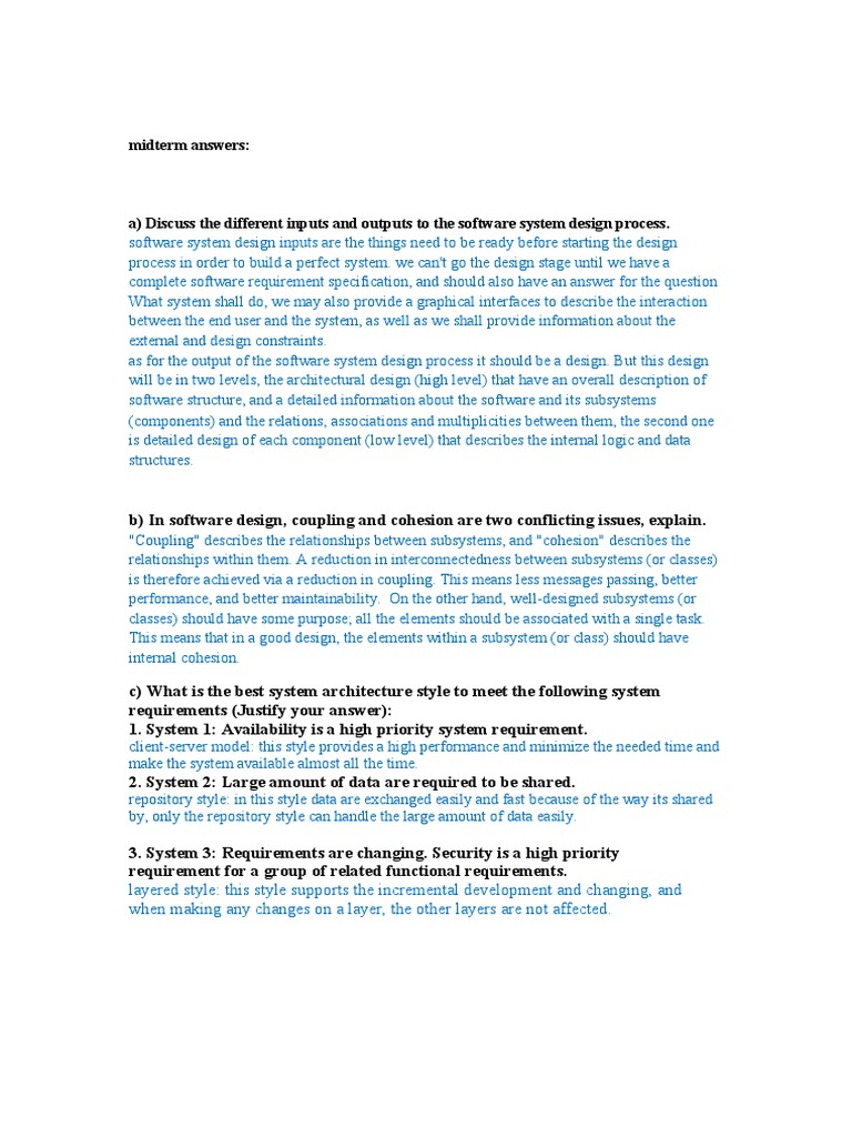 Midterm Software Design | PDF | System | Use Case Midterm Software Design | PDF | System | Use Case