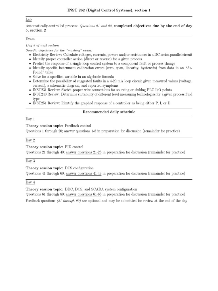 INST262 Sec1 | PDF | Electrical Network | Accuracy And Precision