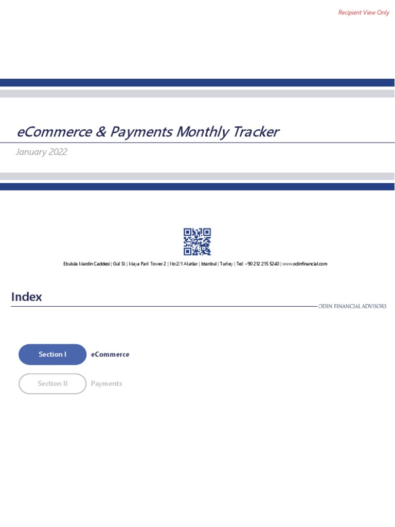 Odin Financial Advisors ECommercePayments Monthly Tracker Jan 22 | PDF ...