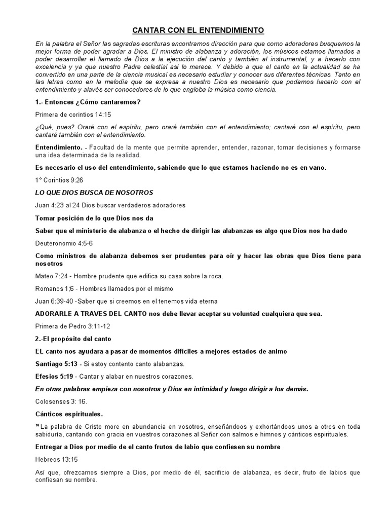 Cantar Con El Entendimiento | PDF | Salmos | Cristo (título)