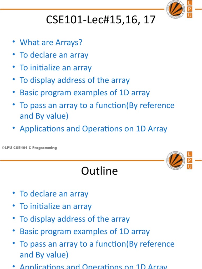 1DArray 1 | PDF | Array Data Structure | Array Data Type 1DArray 1 | PDF | Array Data Structure | Array Data Type