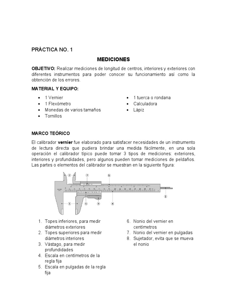 Práctica 1. - MEDICIONES | PDF | Science | Metrología