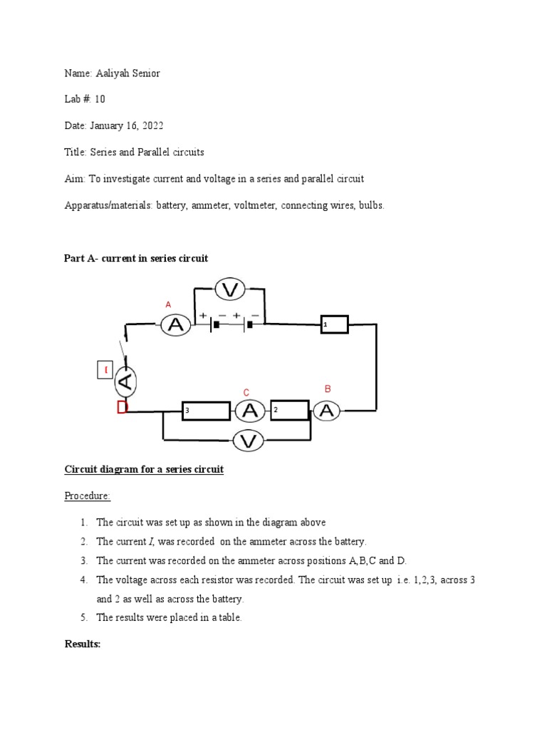 Circuits Physic lab | PDF | Series And Parallel Circuits | Quantity
