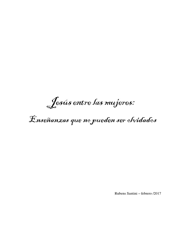 Jesús Entre Las Mujeres (Rubens Santini) | PDF | Jesús | María Magdalena
