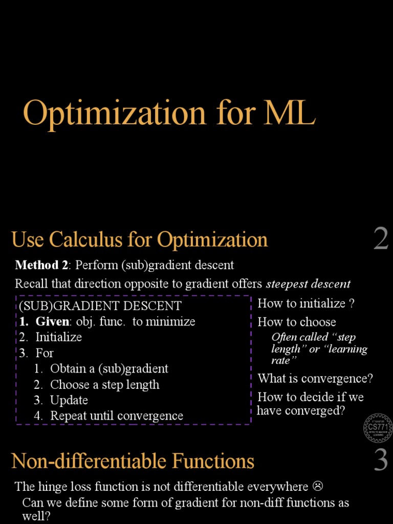 Discussion 4 CS771 | Download Free PDF | Mathematical Optimization | Gradient