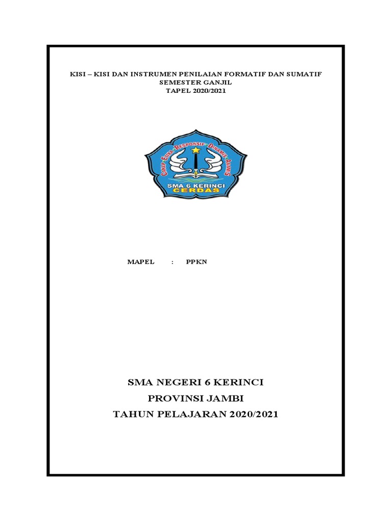 Kisi Kisi Soal Dan Instrumen Penilaian | PDF