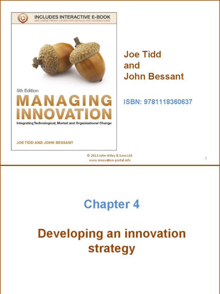 ch04 - DEVELOPING AN INNOVATIVE STRATEGY - Student | PDF | Strategic Management | Innovation