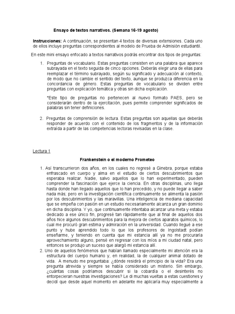 Ensayo Textos Narrativos 1 | PDF | Sherlock Holmes | Dr. Watson Ensayo Textos Narrativos 1 | PDF | Sherlock Holmes | Dr. Watson