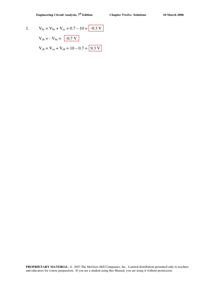 Chapter 12 Solutions To Exercises | PDF | Electrical Impedance ...