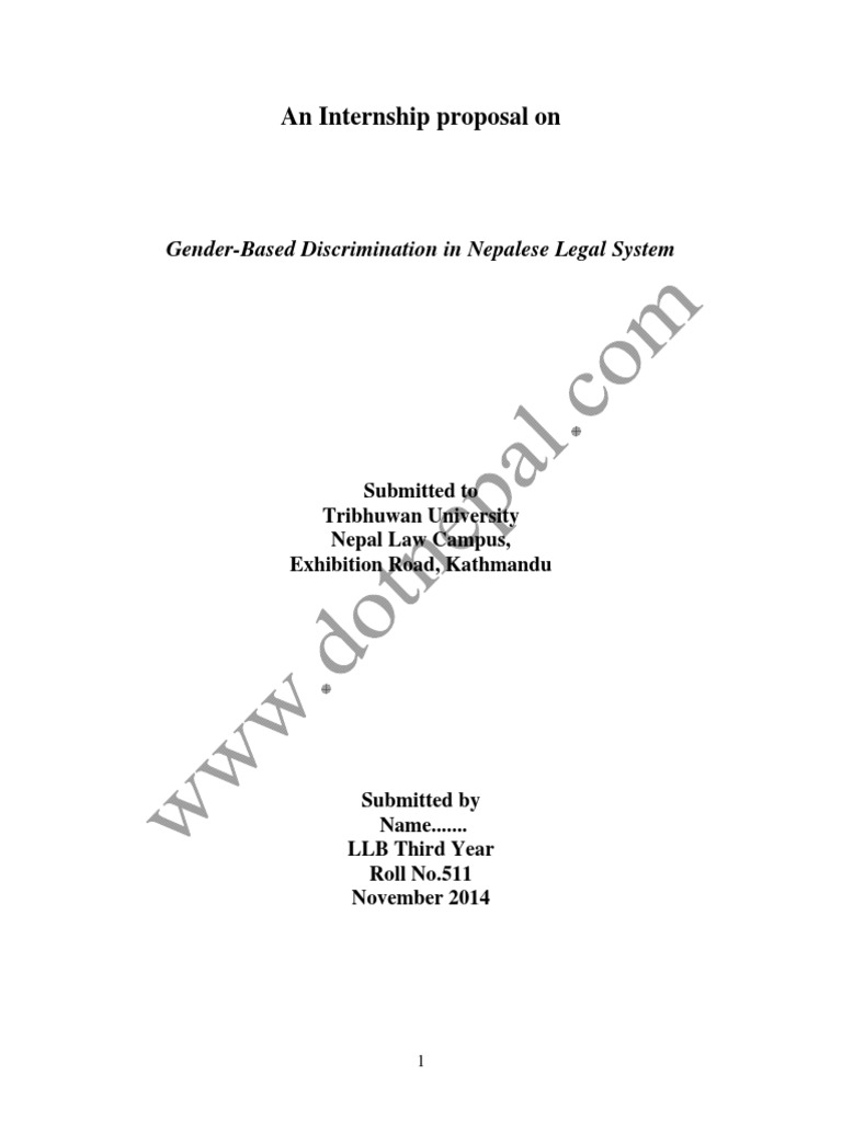 Internship Proposal LLB 3rd Year | Download Free PDF | Human Rights | United Nations General ...