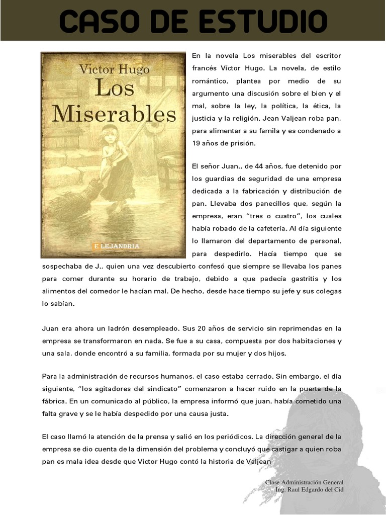 5) Estudio de Caso - Etica y Responsabilidad Social (Tarea - Los Miserables) | PDF | Los Miserables