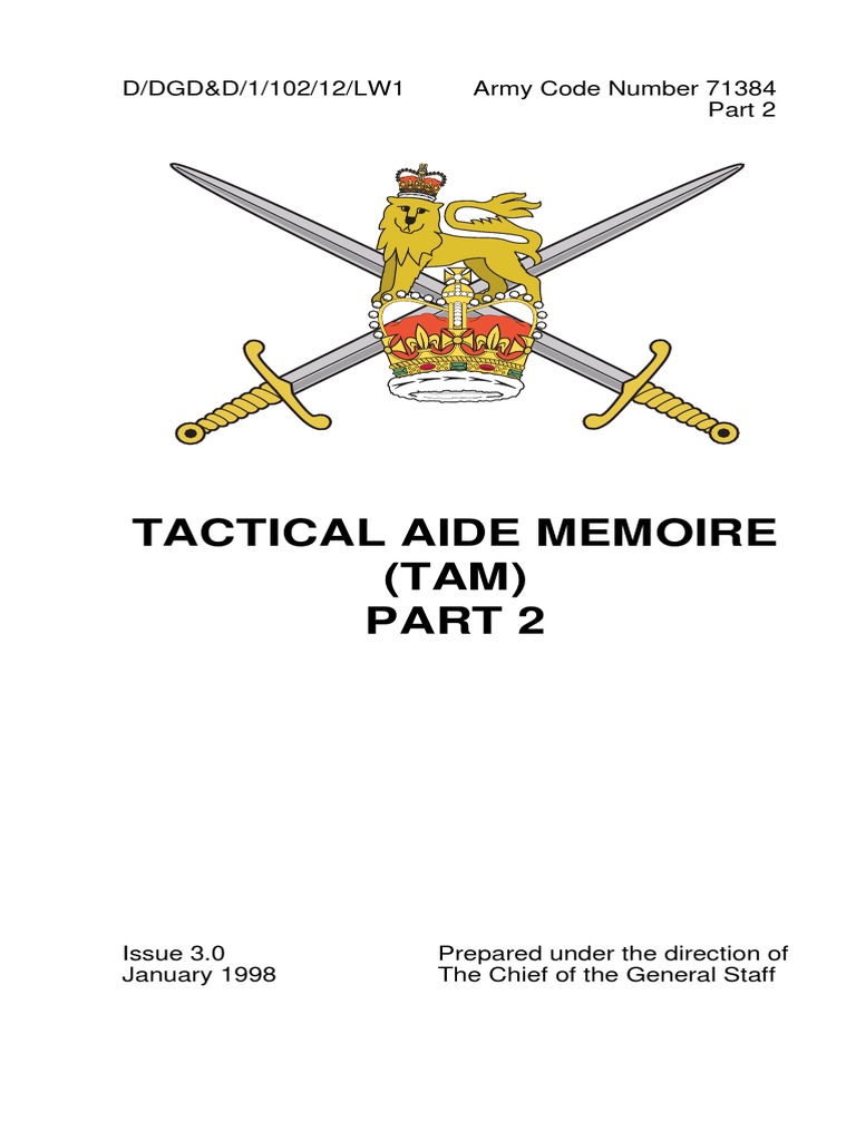British Army Tactical Aide Memoir Part 2 | PDF | Tanks | Infantry
