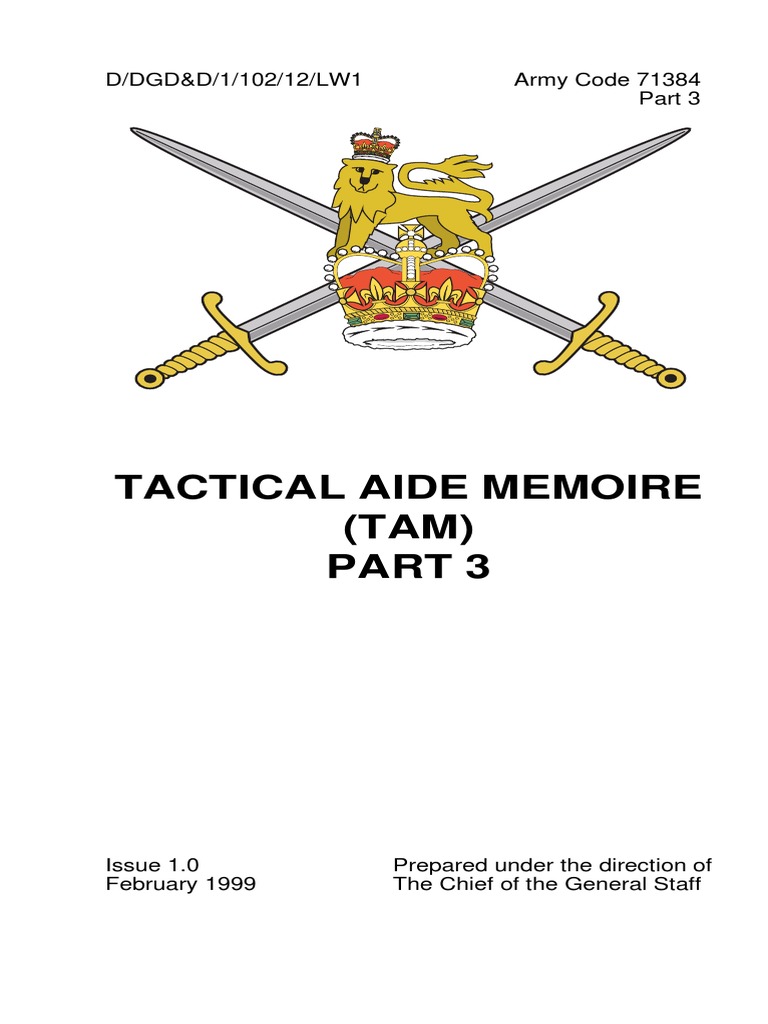 Tactical Aide Memoire Part 3 | PDF | Classified Information ...