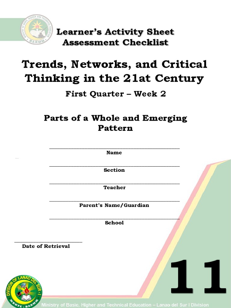 Trends Q1-W2 | PDF | Learning | Critical Thinking
