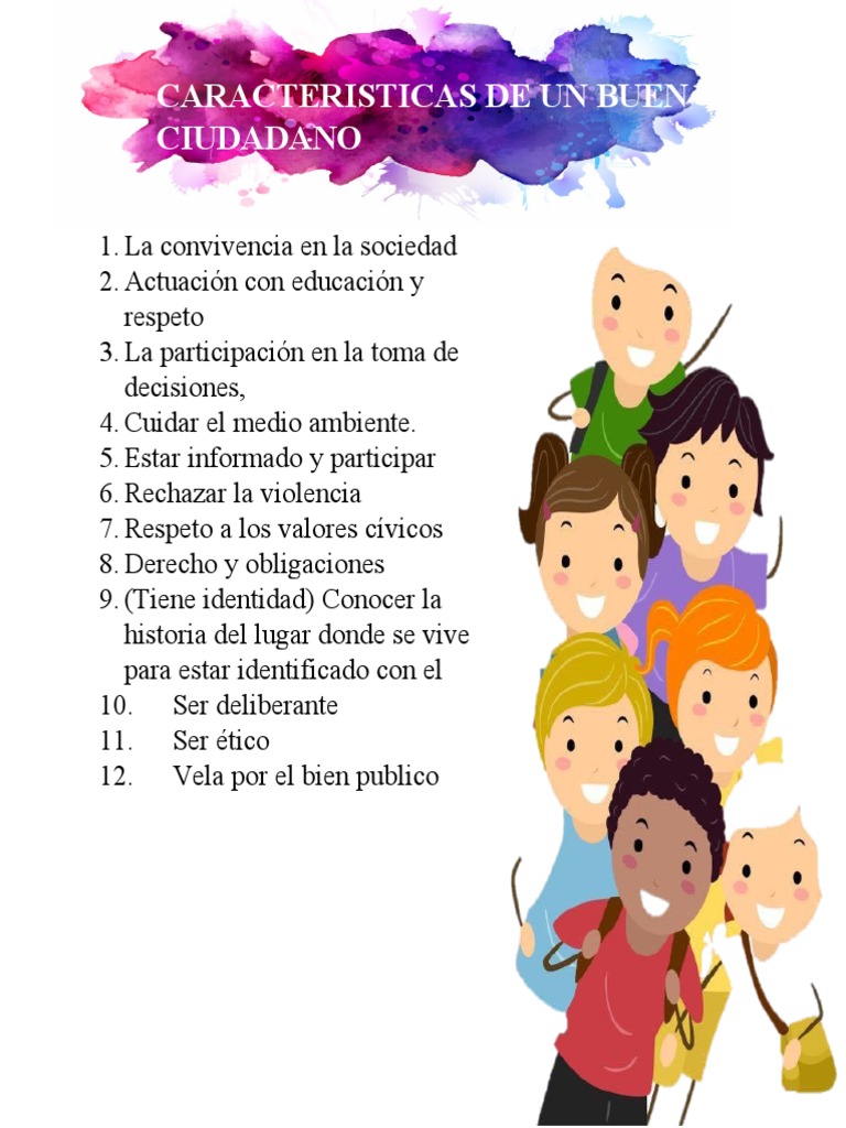 Caracteristicas de Un Buen Ciudadano Por Evelin | PDF | Salud y bienestar