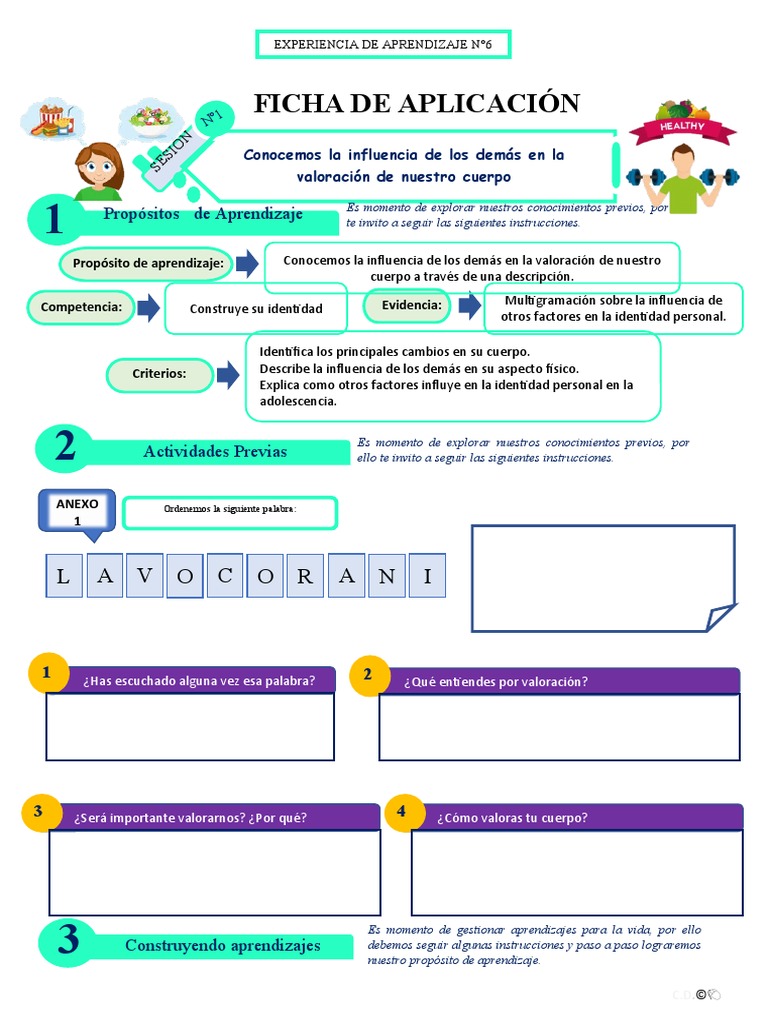 1° Ficha de Aplicación-Sesión1-Sem.1-Exp.7-Dpcc | PDF | Las emociones | Aprendizaje