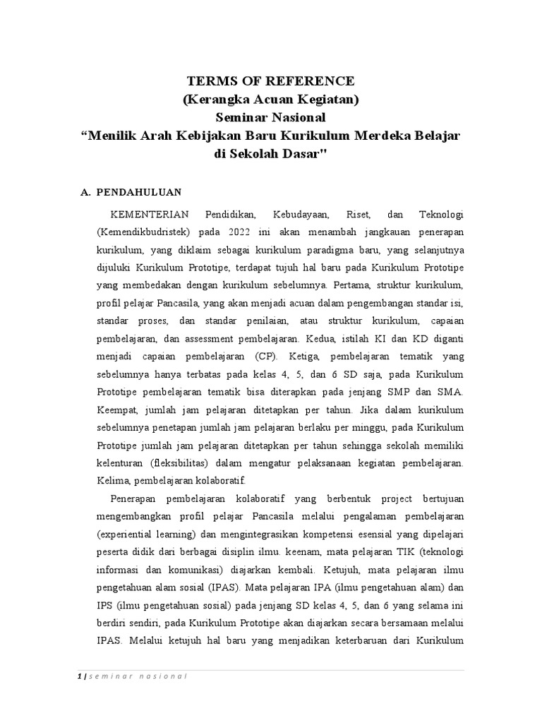 Tor 2022 Semnas Stkip Melawi | PDF