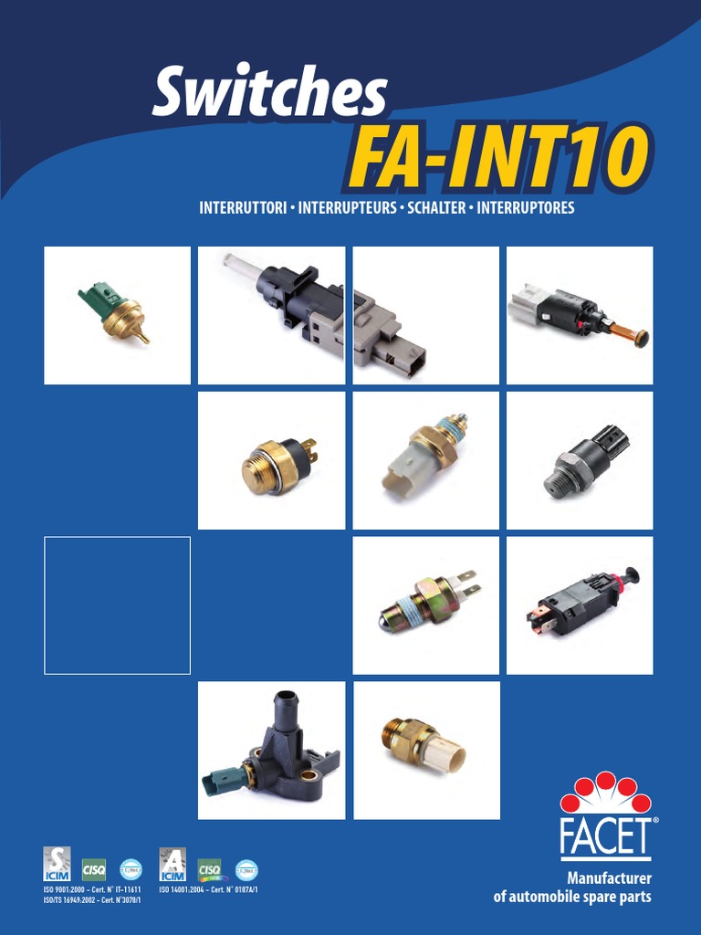 Catalogo de Facet Switch | PDF | Distributor | Electrical Engineering