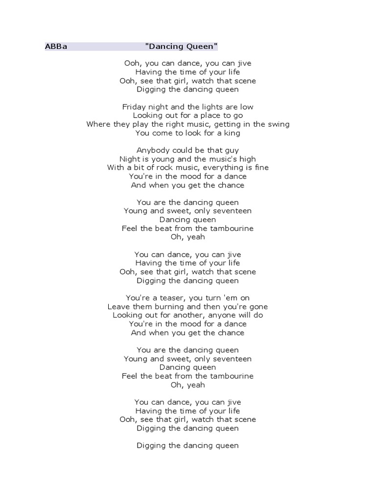 Abba - Dancing Queen | PDF