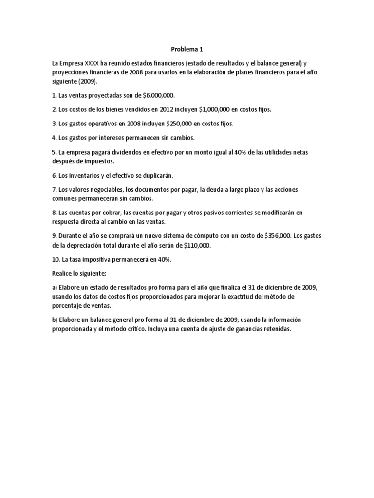 Problemas EV2 | PDF | Estado de resultados | Compartir (Finanzas)