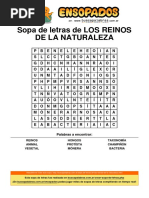 Sopa de Letras: Ecosistemas Naturales | PDF